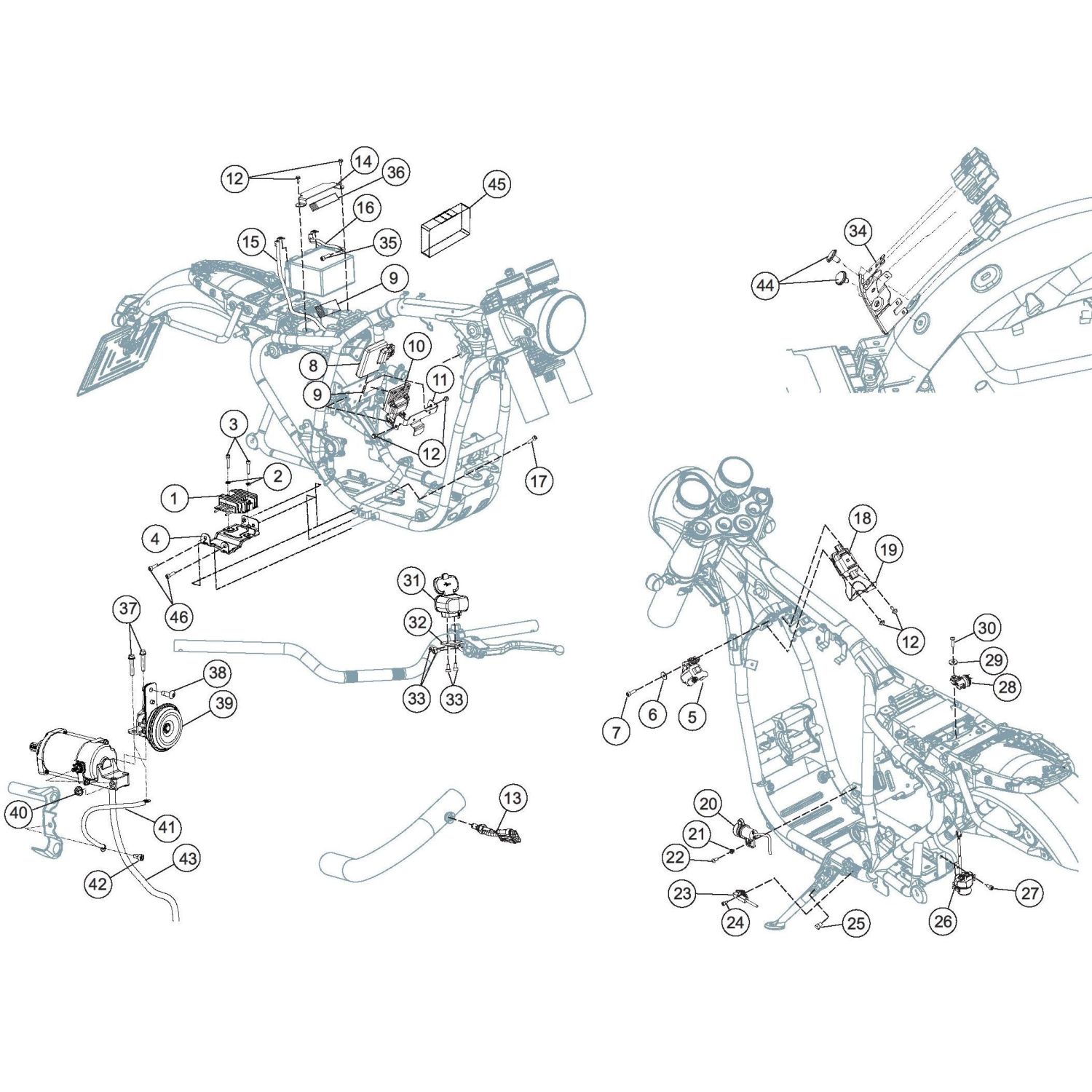 2023 BSA Gold Star ELECTRICAL SYSTEM ASSEMBLY ON FRAME - Moore Speed Racing