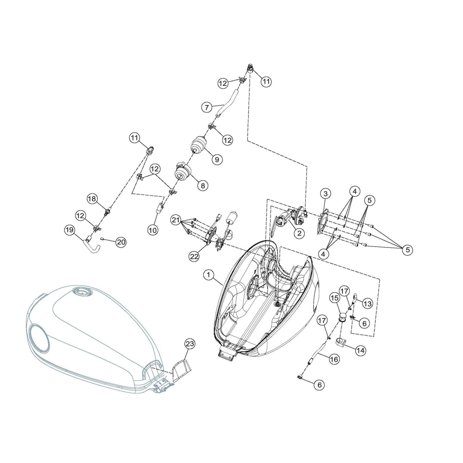 2023 BSA Gold Star FUEL TANK ASSEMBLY - Moore Speed Racing