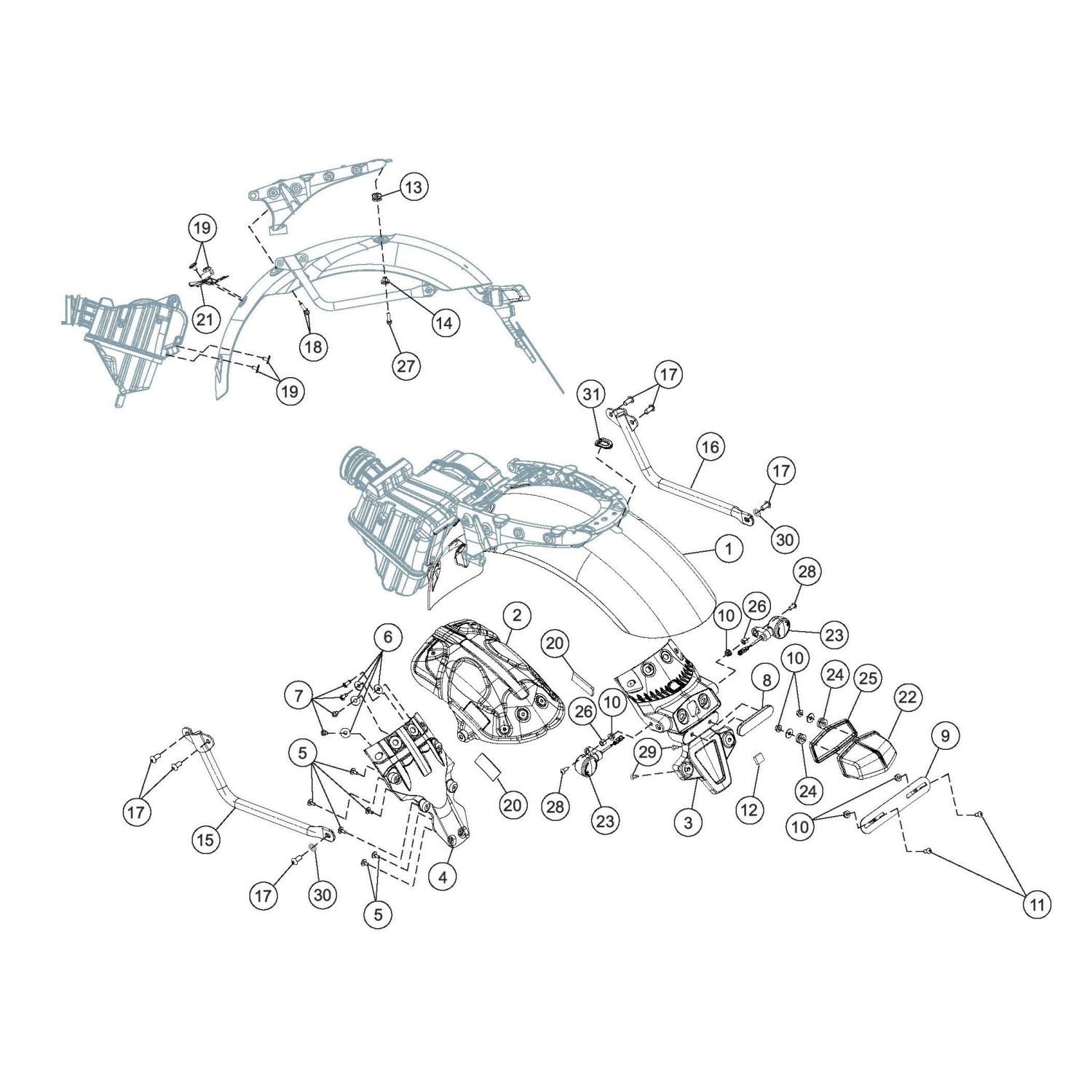 2023 BSA Gold Star REAR FENDER ASSEMBLY - Moore Speed Racing