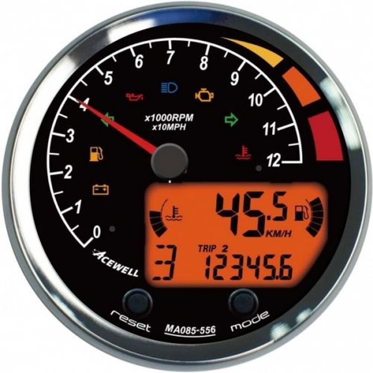 Acewell ACE-MA85 85mm Diameter Analogue & Digital Gauge - Moore Speed ...