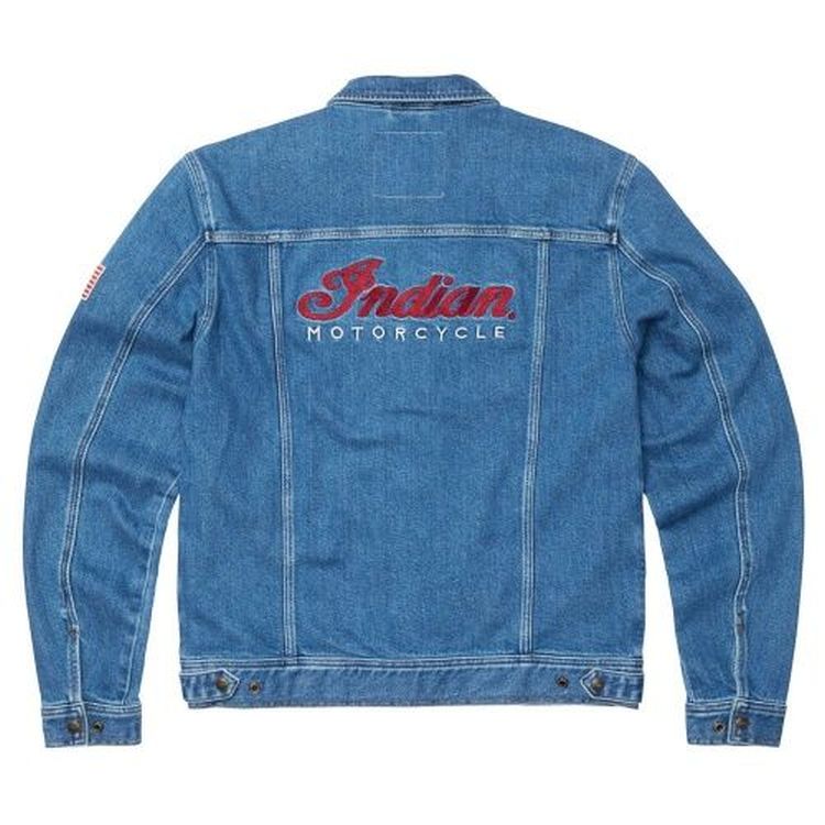 Indian Motorcycle men's denim jacket - blue - Moore Speed Racing