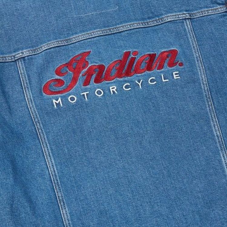 Indian Motorcycle men's denim jacket - blue - Moore Speed Racing