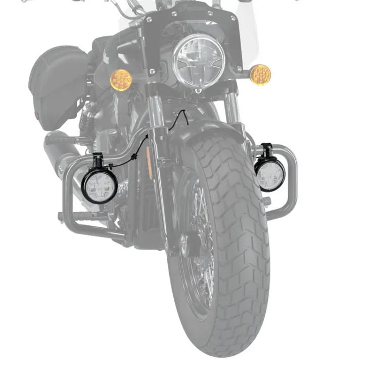 Indian Motorcycle Pathfinder Driving Light Mounts (Black) for Scout ...