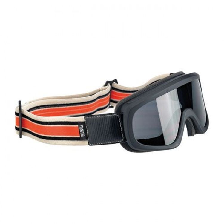 Biltwell Overland 2.0 Racer Goggle in Black with Orange Strap - Moore ...