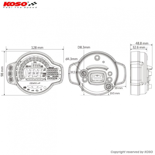 Koso Motorcycle Speedos & gauges - Moore Speed Racing