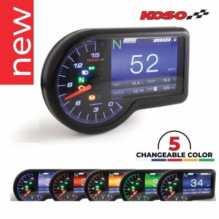 KOSO RX-3 TFT multifunction gauge with speed sensor - Moore Speed Racing