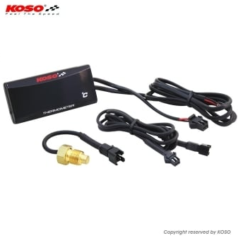 KOSO Super Slim Style Temperature Gauge - Includes Temperature sensor ...
