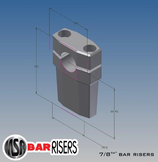 Billet Alloy 7/8" Risers - 3" - Moore Speed Racing