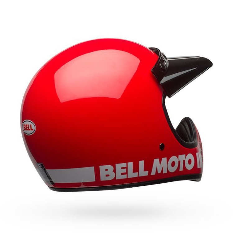 Bell Moto-3 Classic Gloss Red Motocycle Helmet - Moore Speed Racing