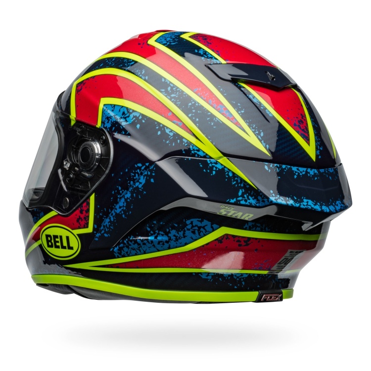 Bell Race Star DLX Flex Full Face Xenon Gloss Blue/Retina Sport ...