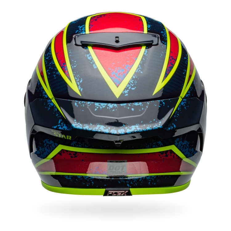 Bell Race Star DLX Flex Full Face Xenon Gloss Blue/Retina Sport Motorcycle Helmet - Moore Speed ...