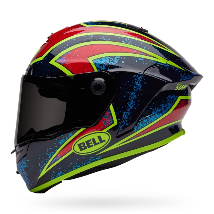 Bell Race Star DLX Flex Full Face Xenon Gloss Blue/Retina Sport ...