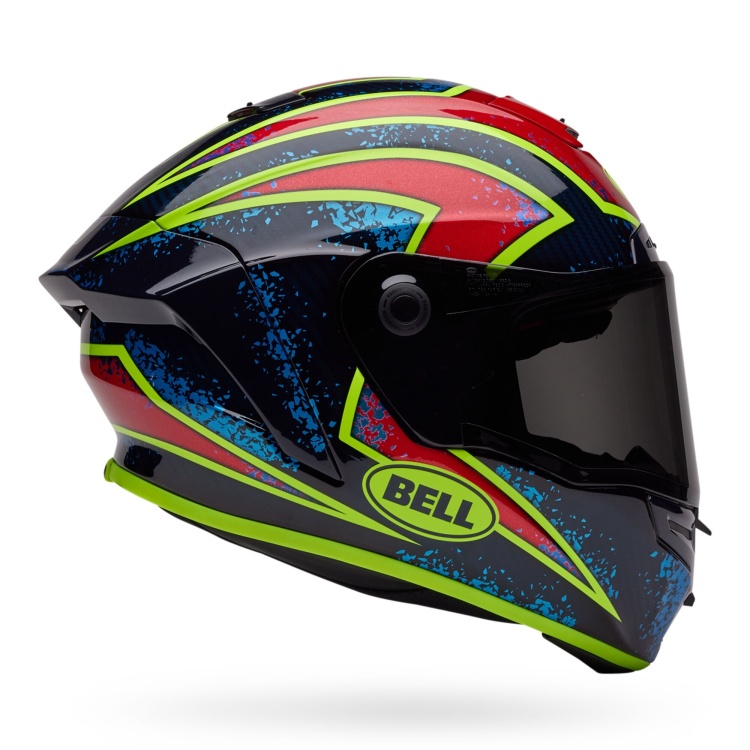 Bell Race Star DLX Flex Full Face Xenon Gloss Blue/Retina Sport ...