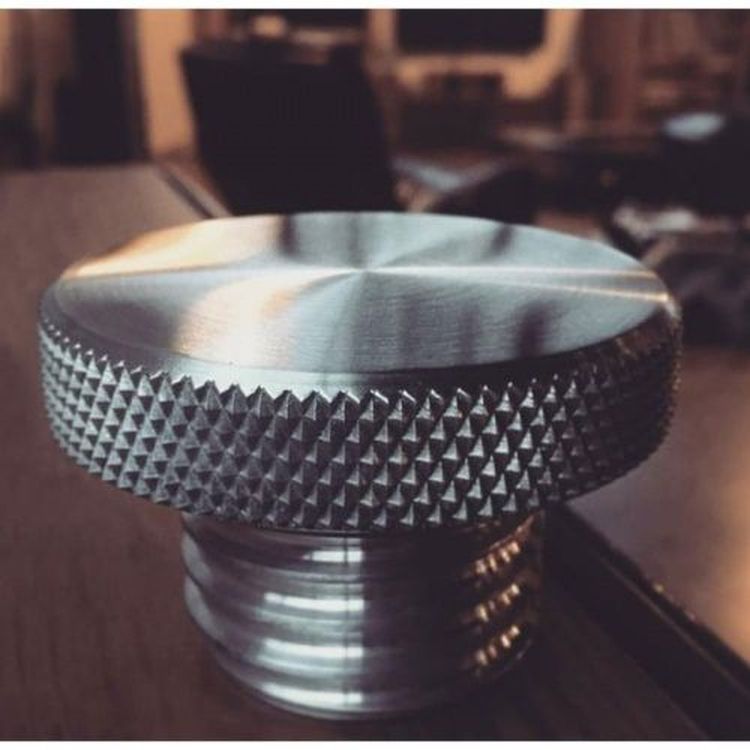 Custom Fuel Tank Billet Aluminium Cap Knurled For Triumph and Harley ...