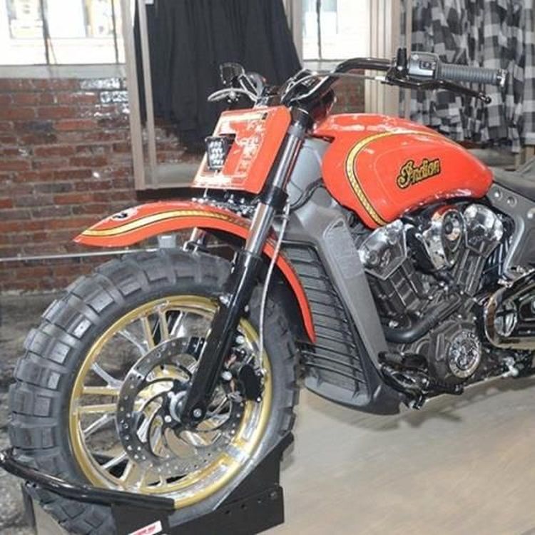 Indian Scout Handlebars & Hand Controls - Moore Speed Racing