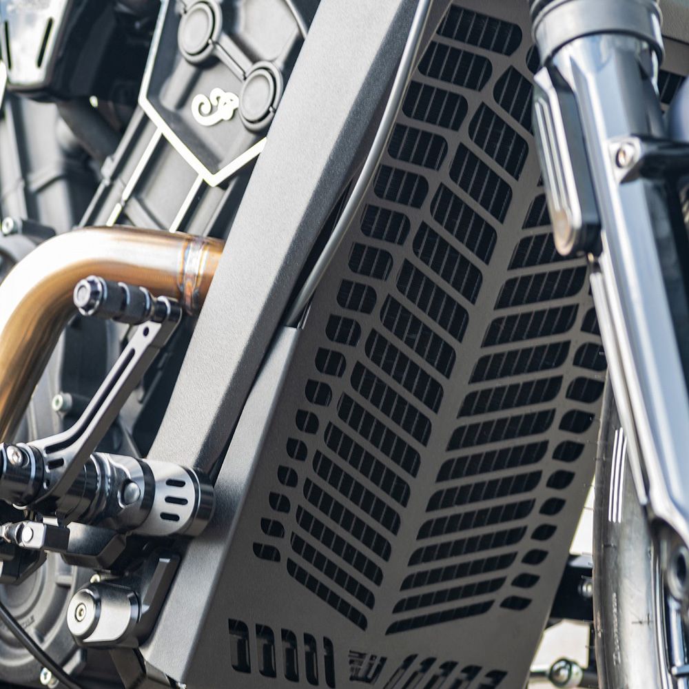 Wunderkind aluminium radiator guard for Indian Scout models - Moore ...