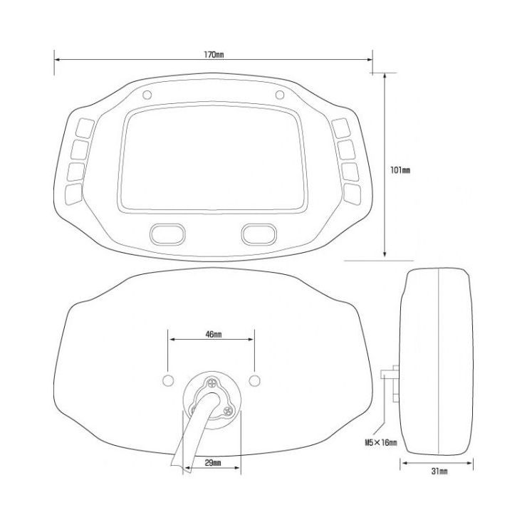 Acewell ACE-7859 The Ultimate Digidash Speedometer with Lap Timer ...