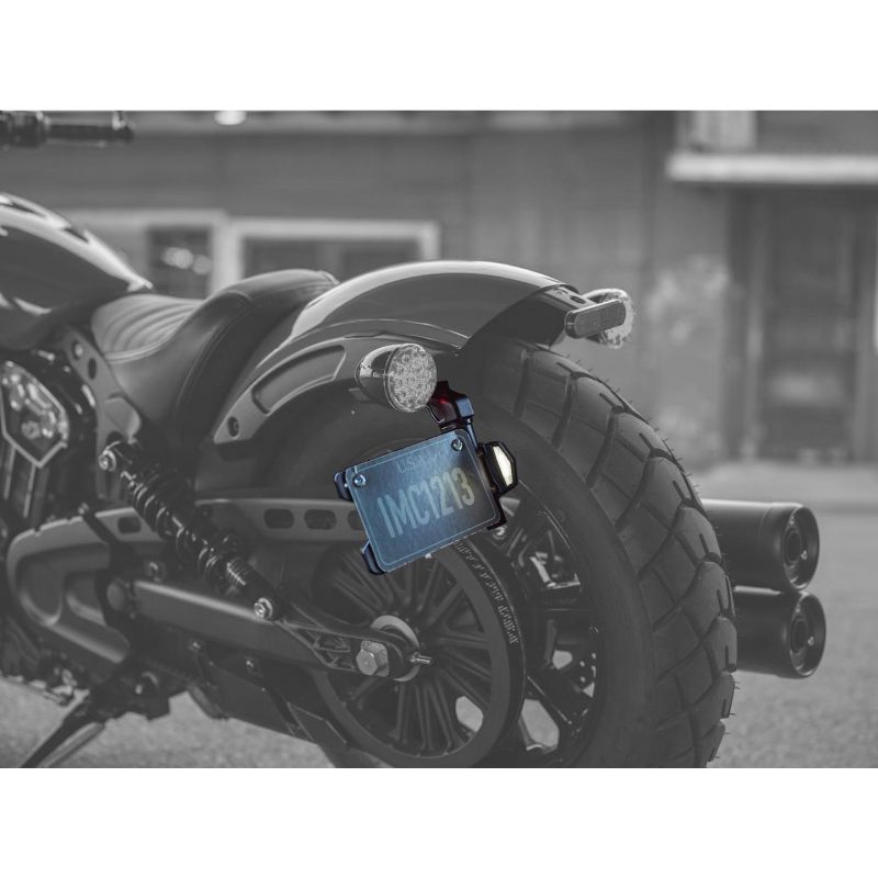 Indian Scout Bobber Genuine Side Mount Number Plate Holder - UK Upgrade ...