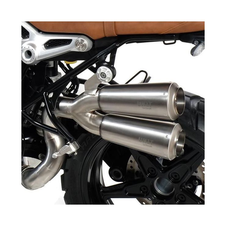 Unit Garage Double High Pipe for BMW R Nine T - Moore Speed Racing