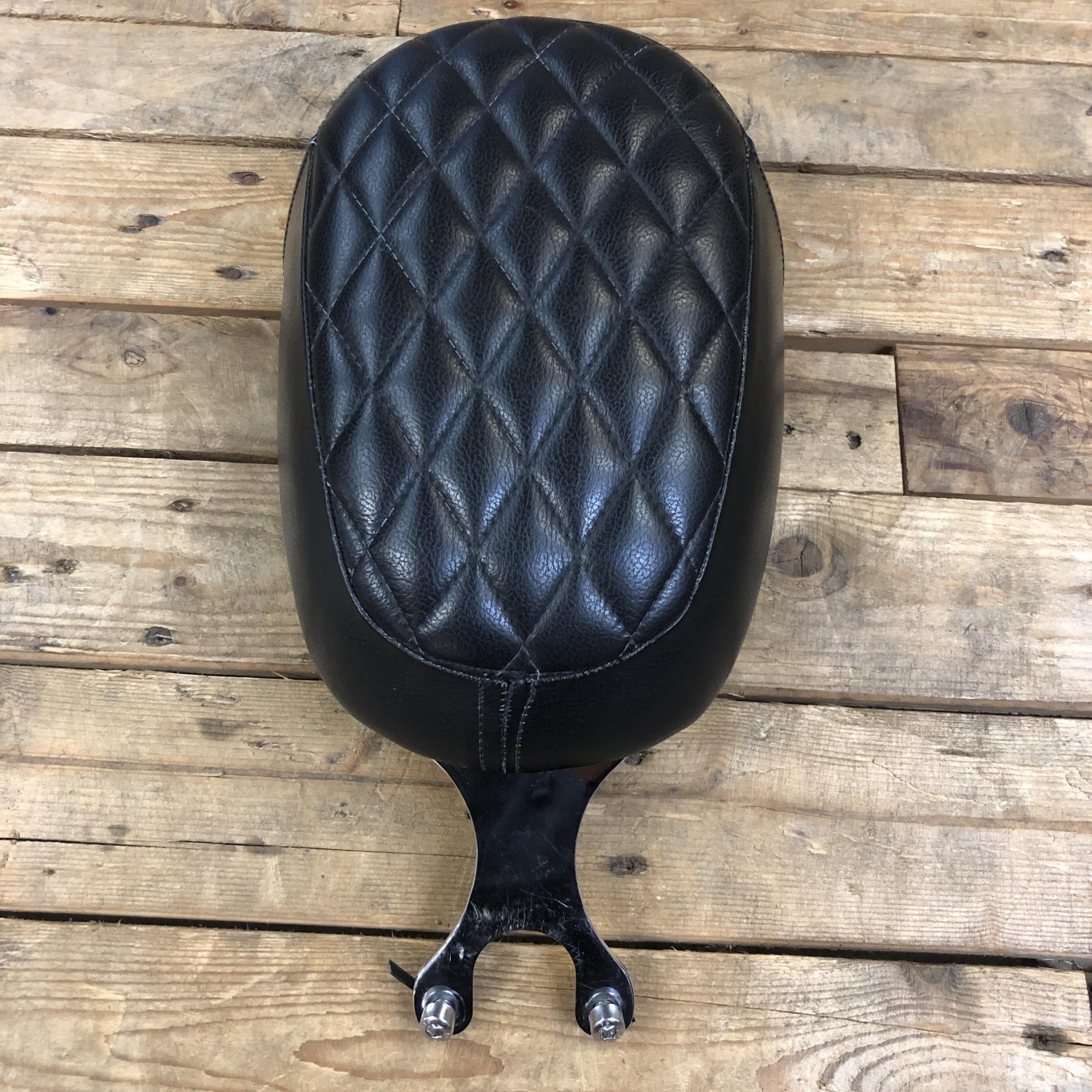 Indian Scout Pillion Seat with Custom Cover - Black - Moore Speed Racing