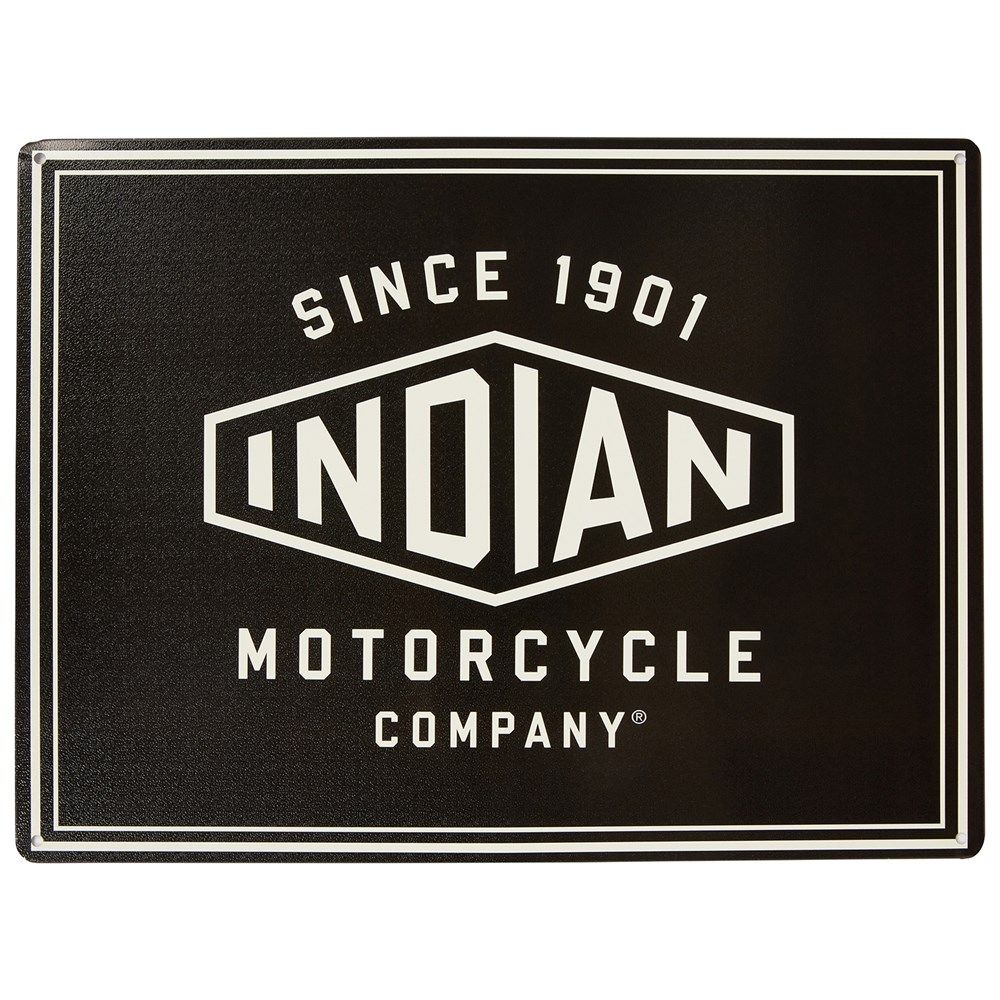 Indian Motorcycle 1901 Hexagon Decorative Metal Sign - Moore Speed Racing