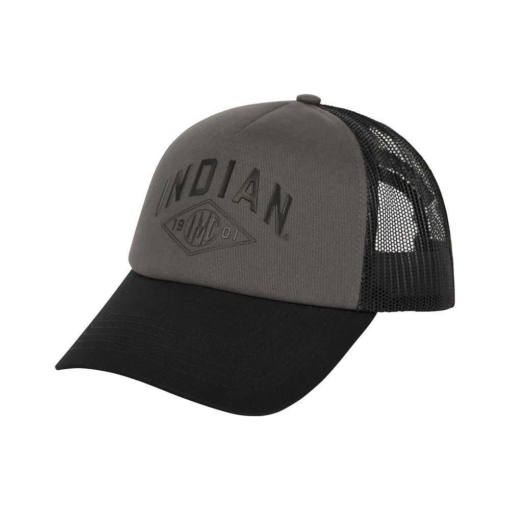 Indian Motorcycle 1901 block logo cap - grey - Moore Speed Racing