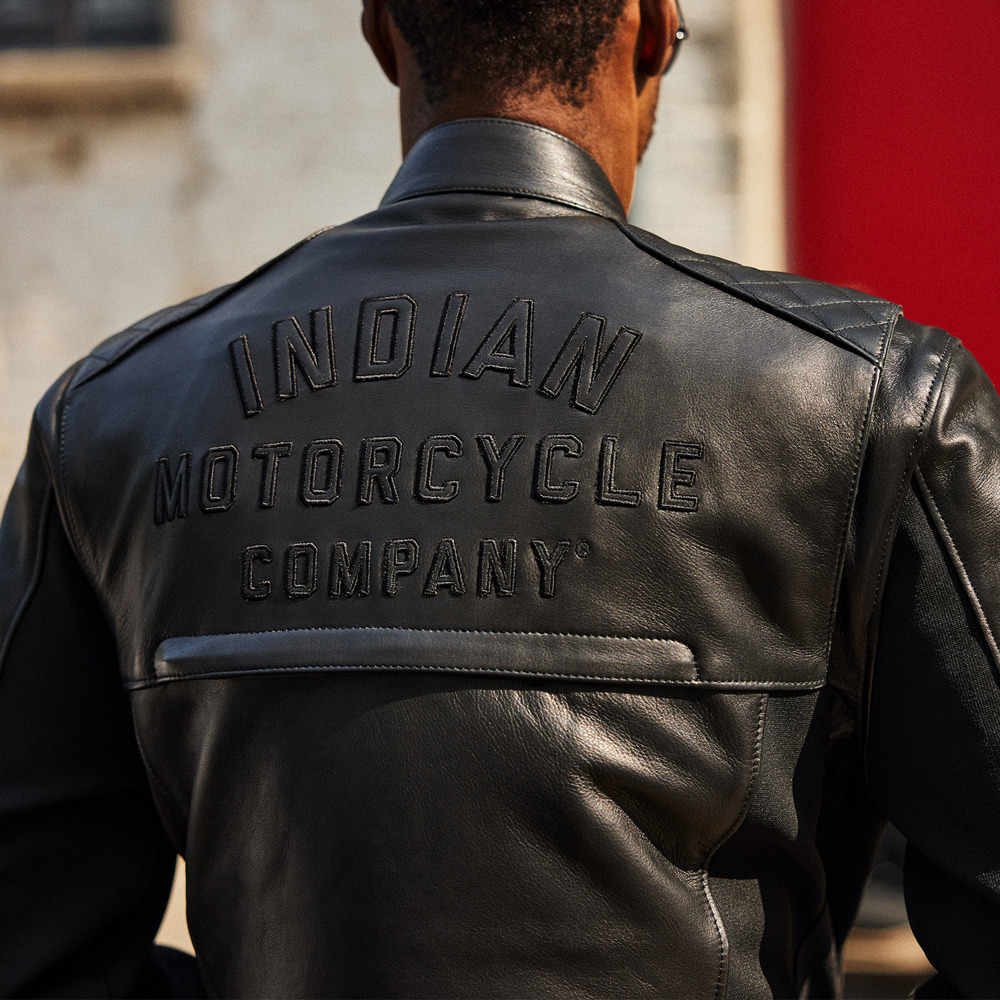 Indian Motorcycle Men's Lambeth Leather Jacket (black) - Moore Speed Racing