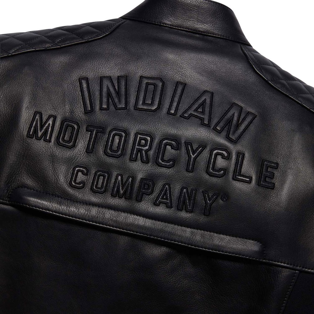 Indian Motorcycle Men's Lambeth Leather Jacket - Black - Moore Speed Racing