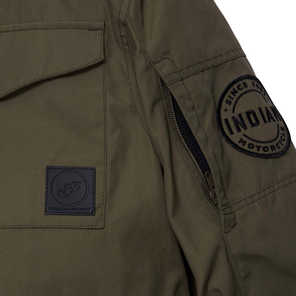 Indian Motorcycle Men's Harrison Waxed Jacket (green) - Moore Speed Racing