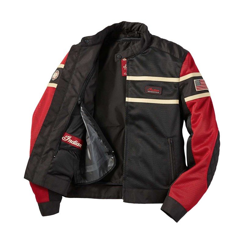 Indian Motorcycle Men's Arlington Mesh Jacket (black & red) - Moore ...