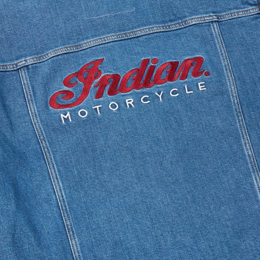 Indian Motorcycle men's denim jacket - blue - Moore Speed Racing