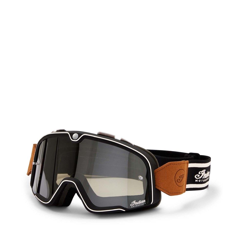 Indian Motorcycle logo goggles - black & white - Moore Speed Racing
