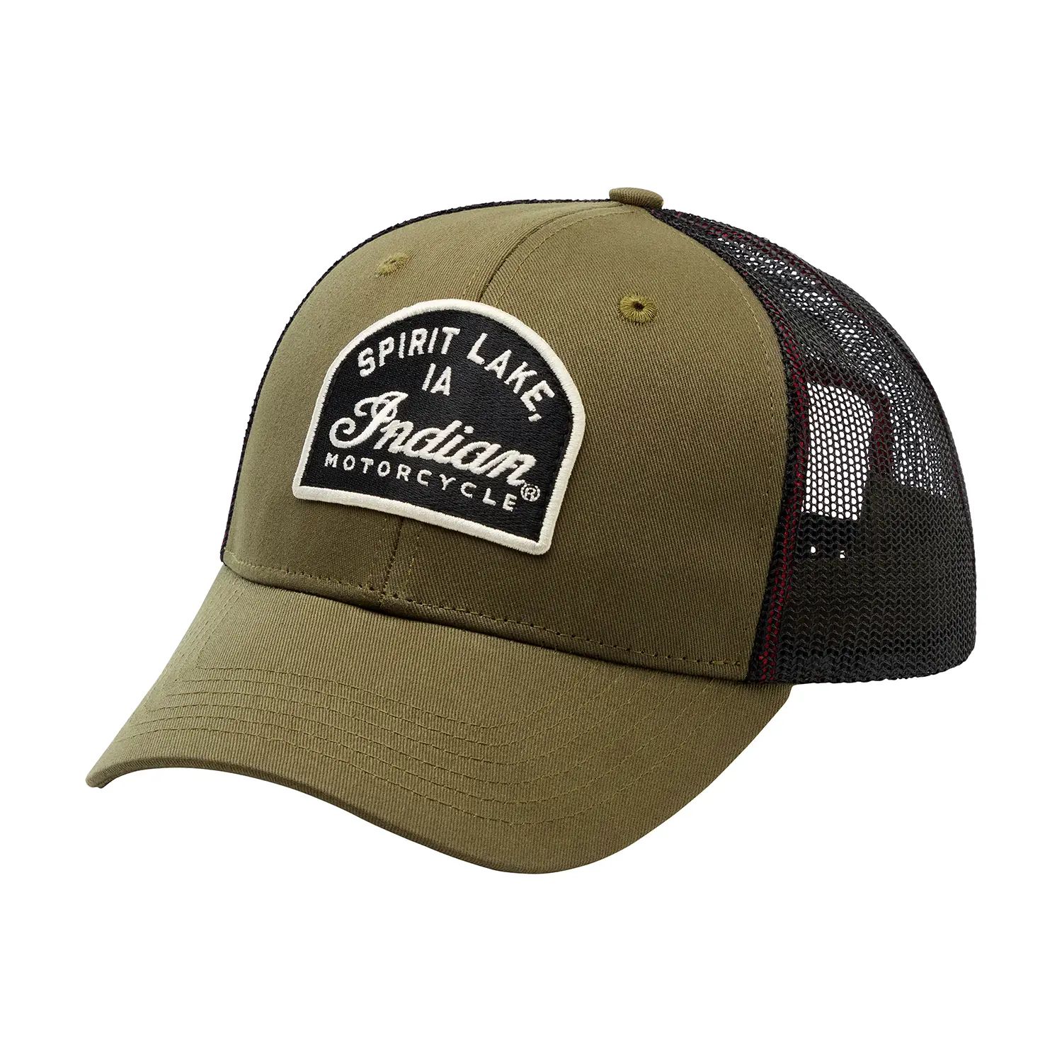 Indian Motorcycle Spirit Lake Patch Trucker Cap, Green - Moore Speed Racing