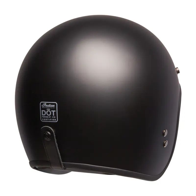 Open Face Retro Helmet - Matte Black - Moore Speed Racing