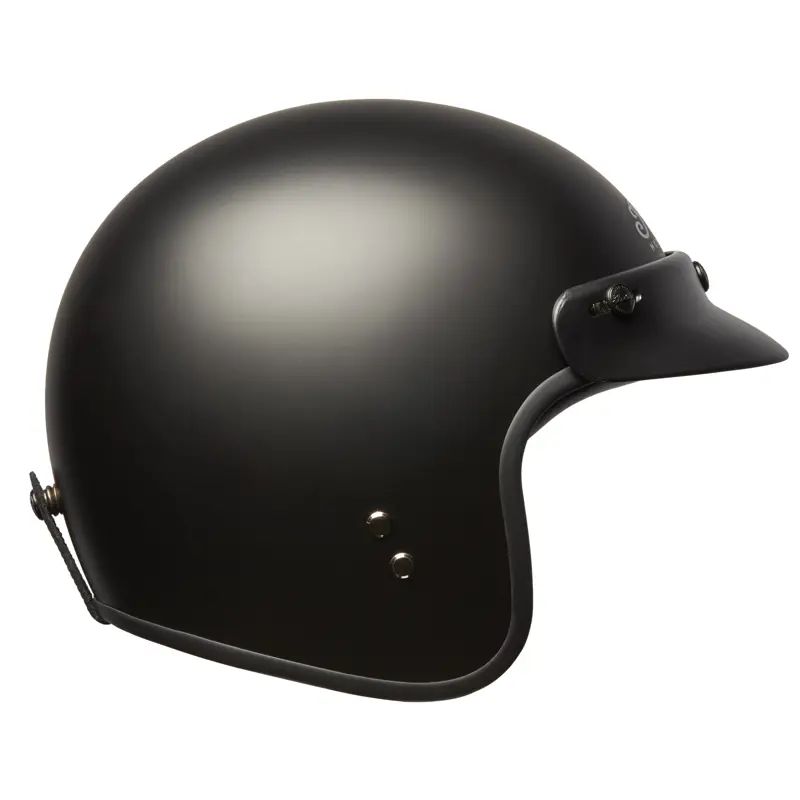 Open Face Retro Helmet - Matte Black - Moore Speed Racing