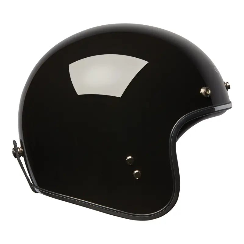 Open Face Retro Helmet - Gloss Black - Moore Speed Racing