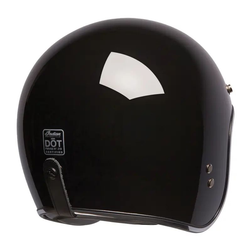 Open Face Retro Helmet - Gloss Black - Moore Speed Racing