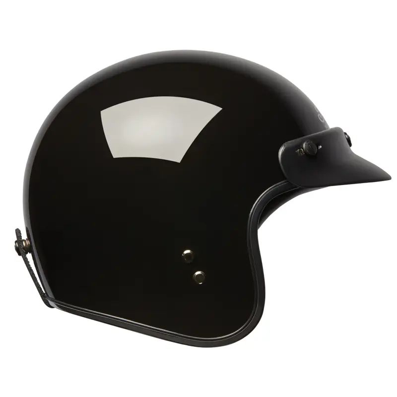 Open Face Retro Helmet - Gloss Black - Moore Speed Racing