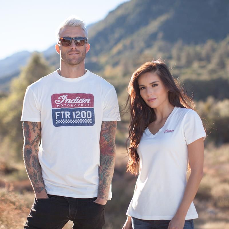 Indian Motorcycle men's FTR1200 logo t-shirt - white - Moore Speed Racing