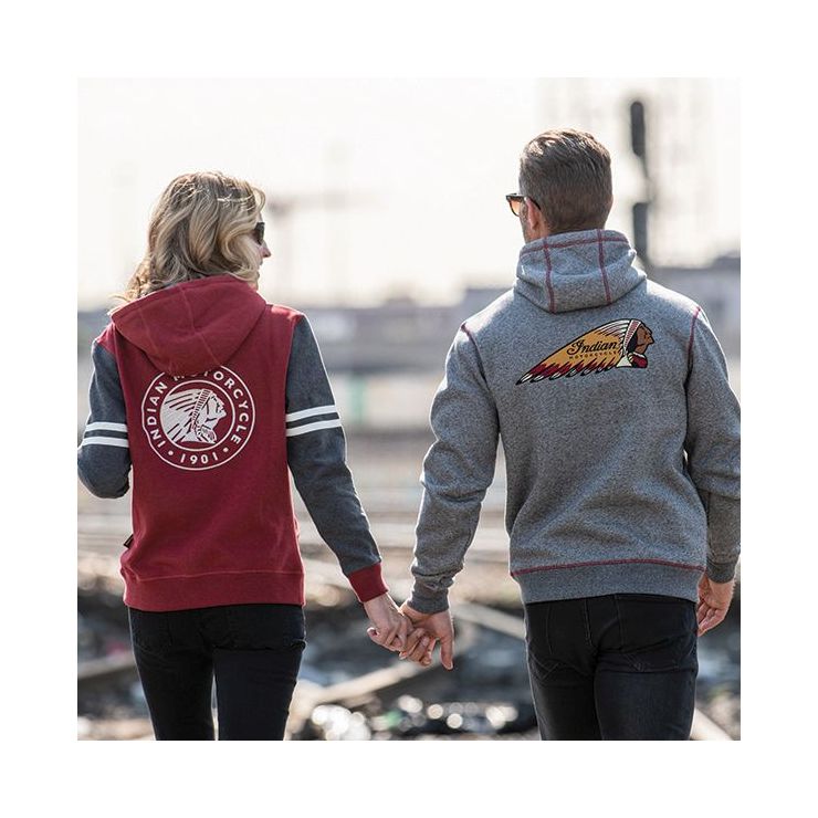 Indian Motorcycle Men's Script Logo Hoodie / Sweatshirt (grey) - Moore ...