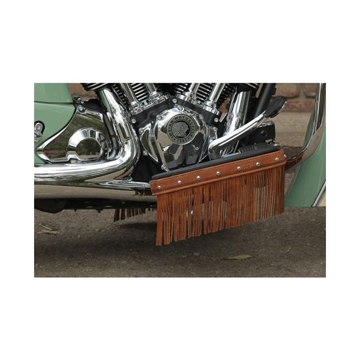 Indian Motorcycle genuine leather floorboard trim with fringe - Moore ...