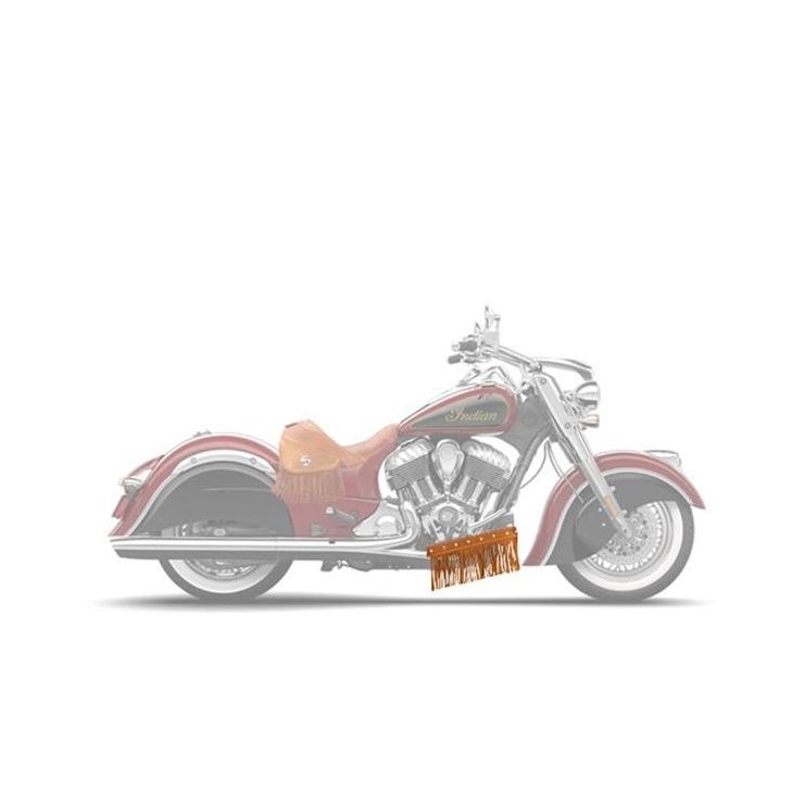 Indian Motorcycle genuine leather floorboard trim with fringe - Moore ...