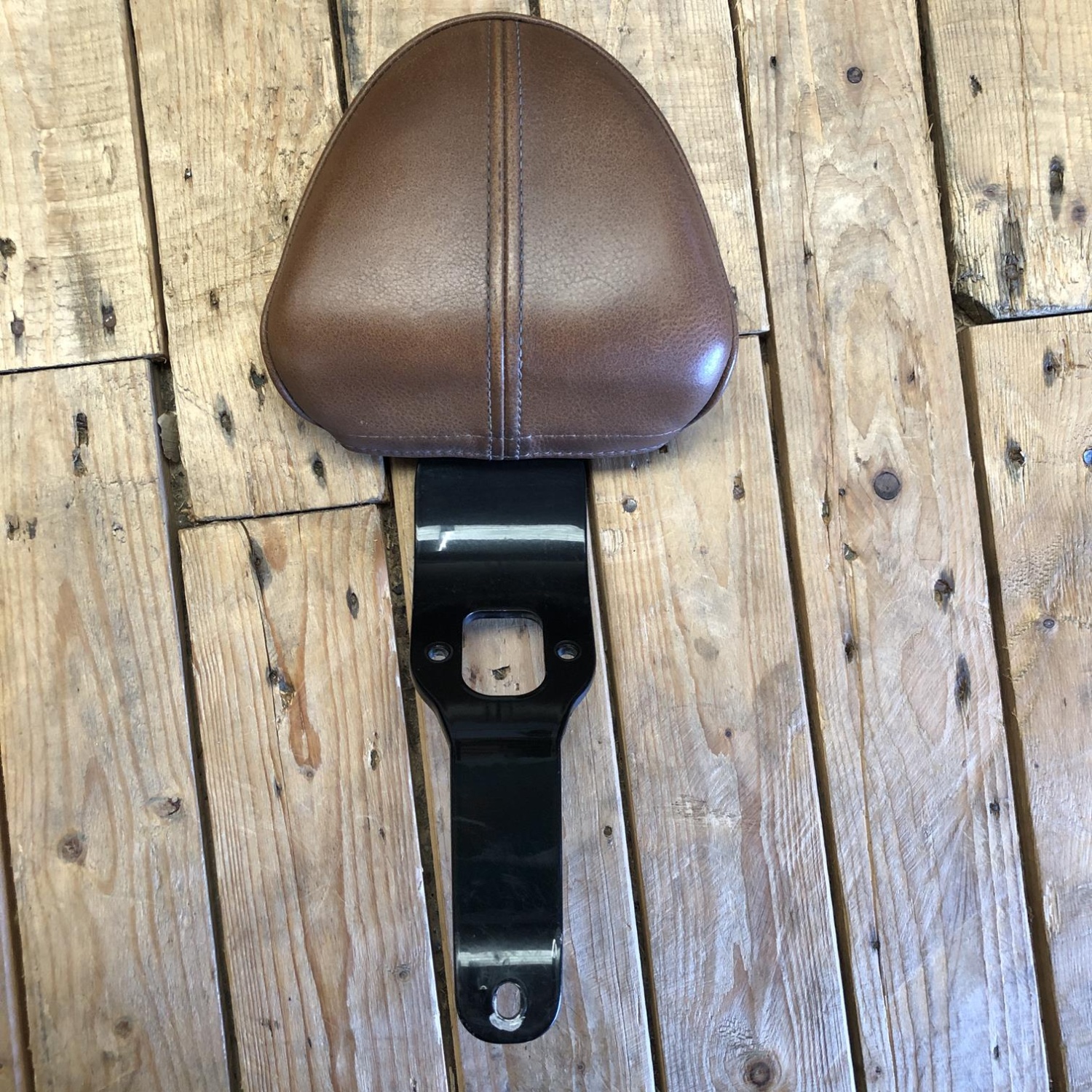 Indian Scout Black Rider's Backrest and Desert Tan Pad - Moore Speed Racing