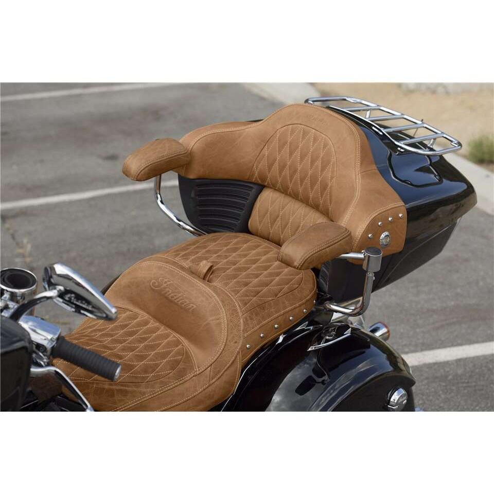 Indian Motorcycle leather trunk backrest pad - Moore Speed Racing