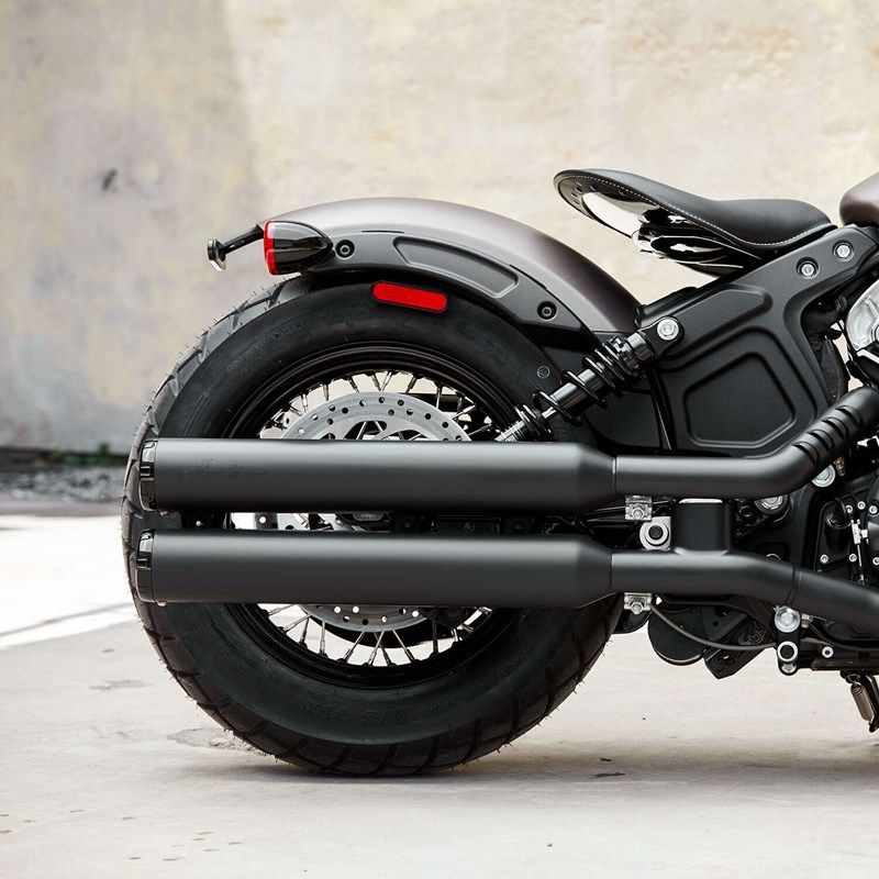 Indian Scout laced / spoked rear wheel - black - Moore Speed Racing