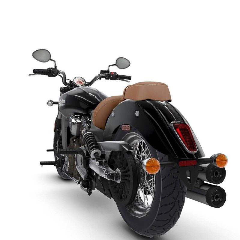 Indian Scout laced / spoked rear wheel - black - Moore Speed Racing