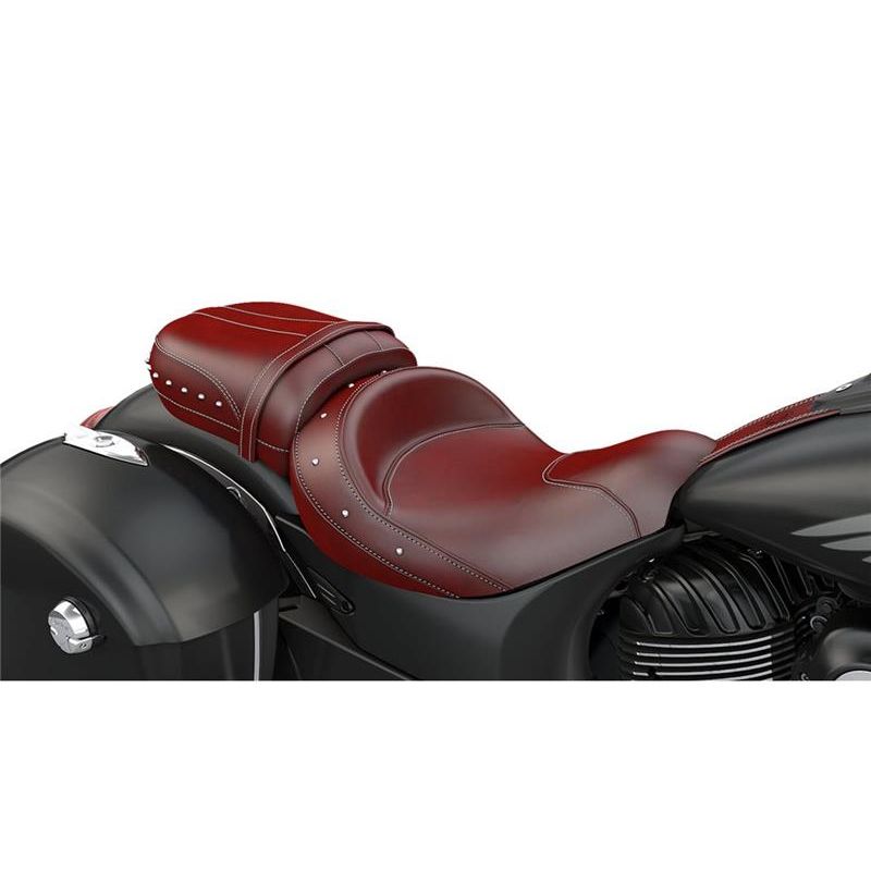 Indian Motorcycle genuine leather passenger seat (red) - Moore Speed Racing