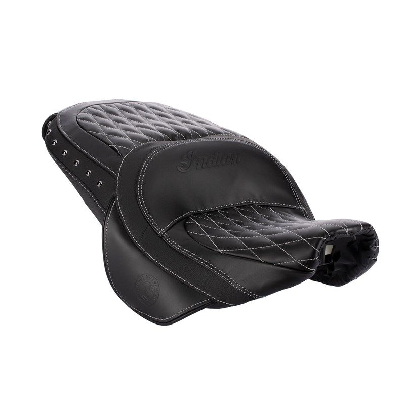 Indian Motorcycle genuine leather heated touring seat (black) - Moore ...