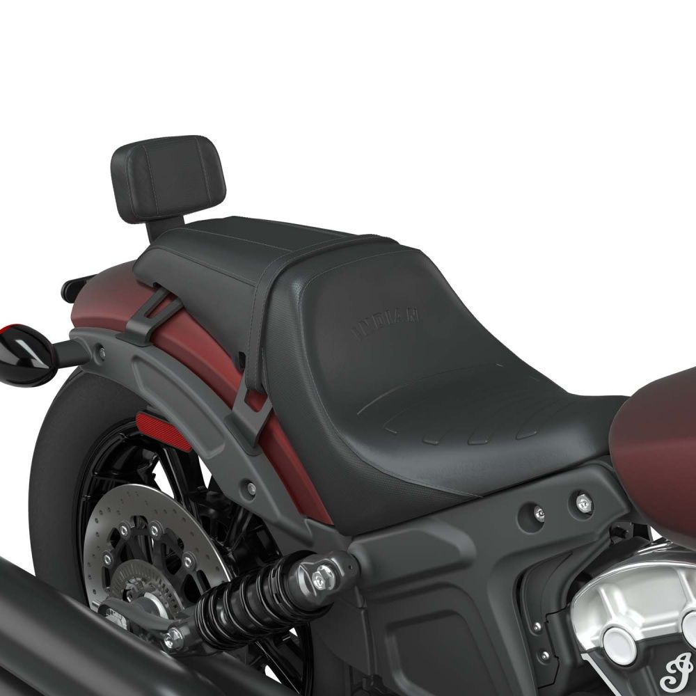 Indian Syndicate Low Profile Passenger Backrest, Black - Moore Speed Racing
