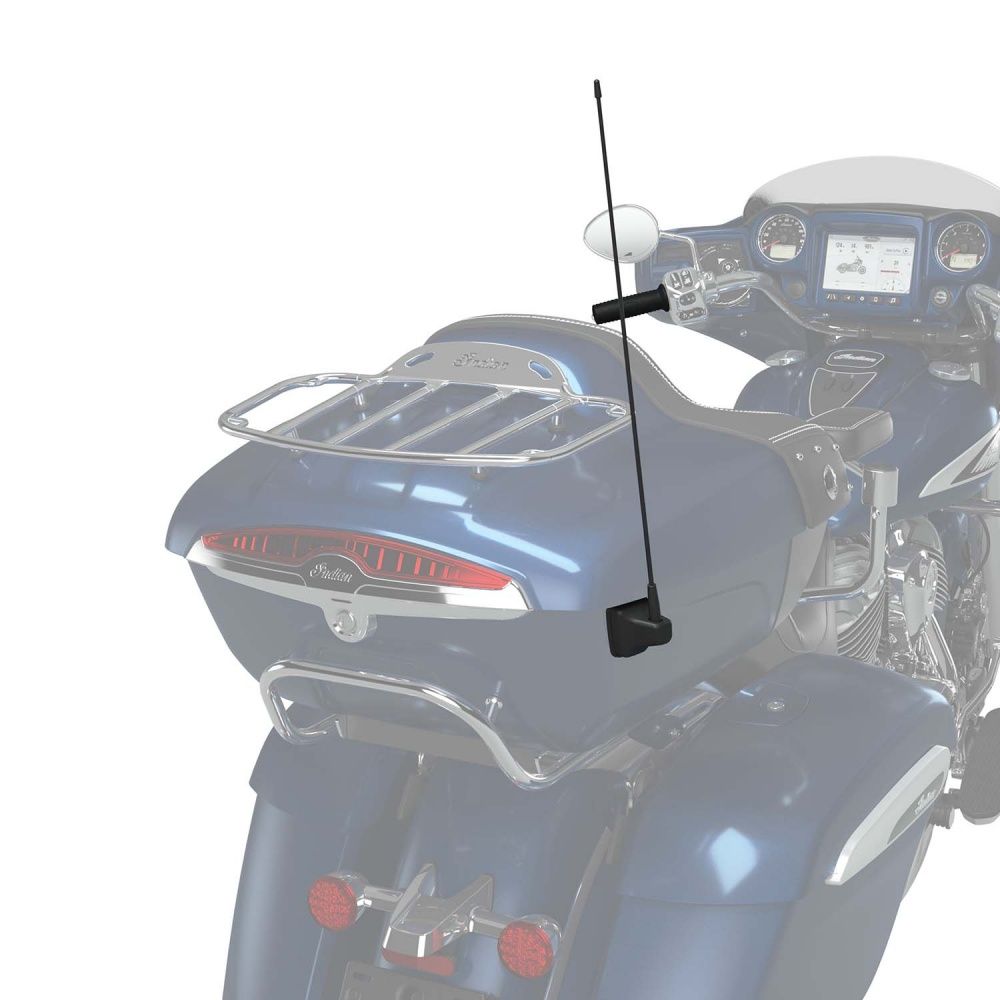 Indian Motorcycle trunk-mounted antenna - Moore Speed Racing